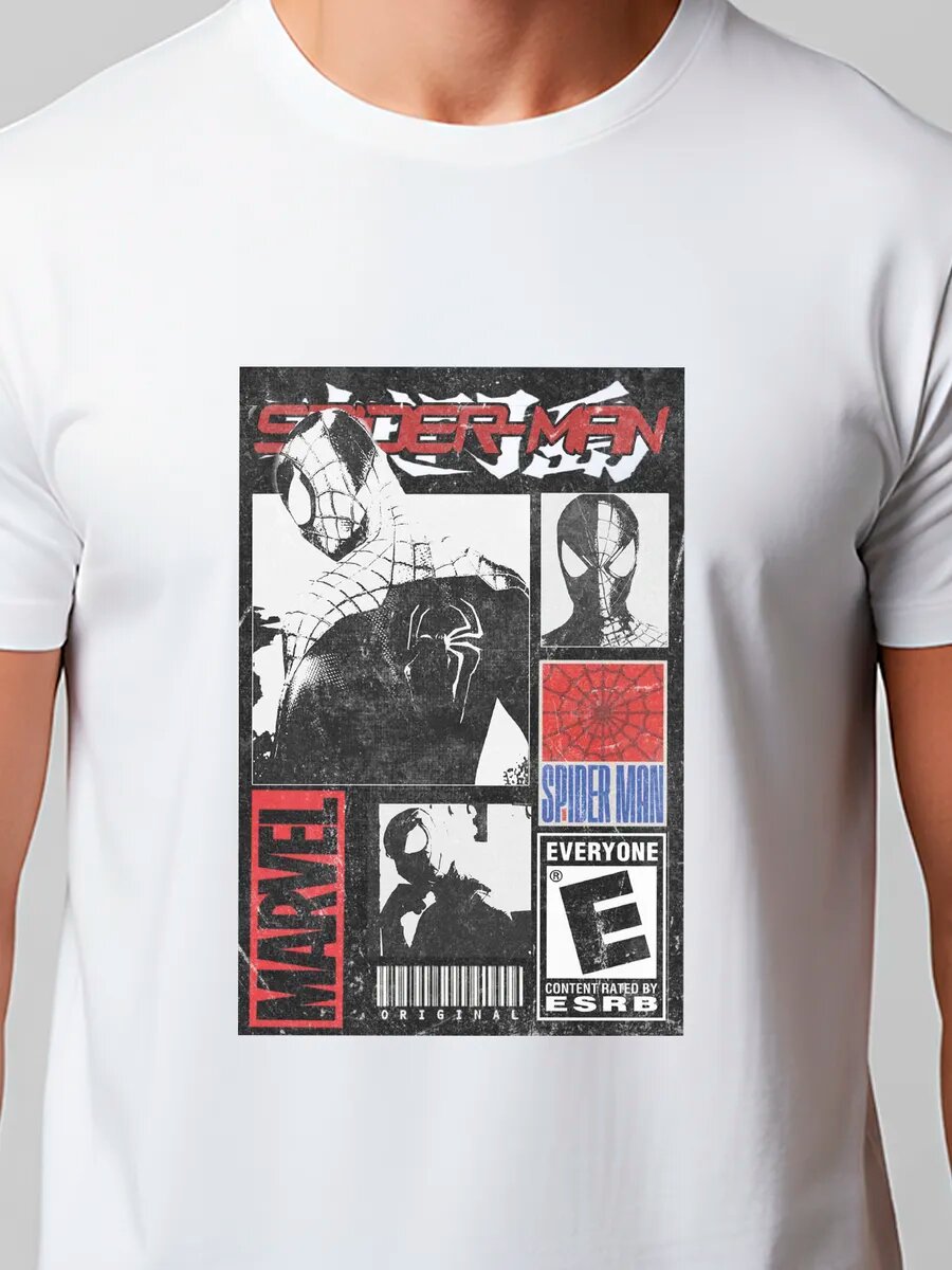 Футболка PRINTSHOT, 1 шт., размер L, белый