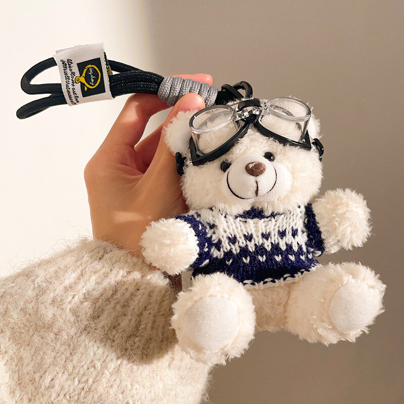 Мягкий, стильный брелок в виде медвежонка для рюкзака студента, милый парный брелок, высота 382-112 см.