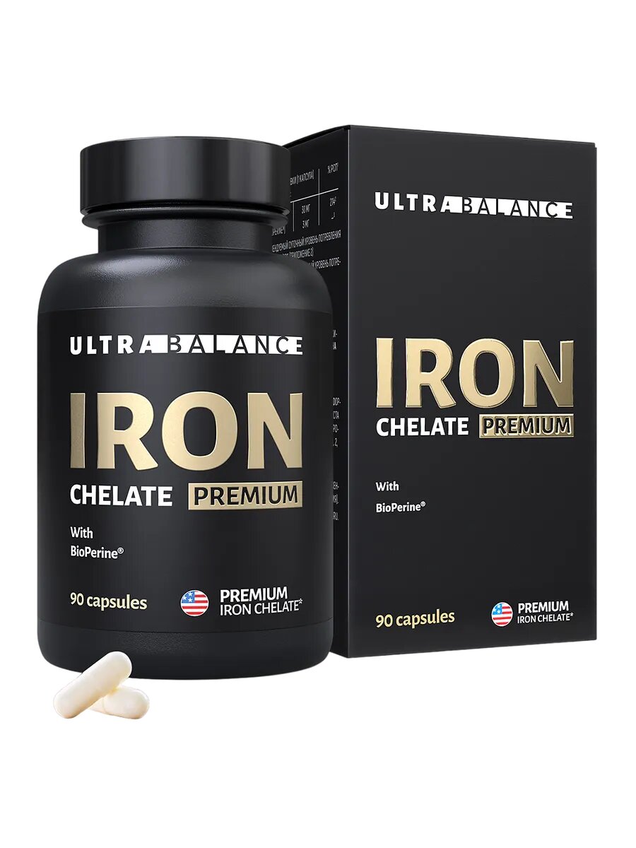 Железо Хелат Премиум/Iron Chelate Premium UltraBalance капсулы по 300 мг 90 шт