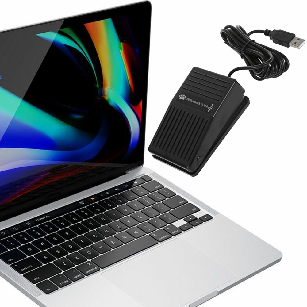 USB-адаптер с педалью для транскрибации и сканирования изображений, длина кабеля 2 метра