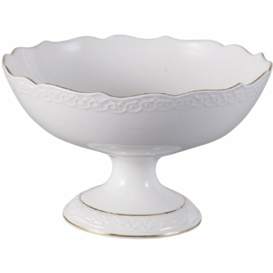 Ваза для фруктов Jewel Кружево 20 см, фарфор (ПС0009-14)