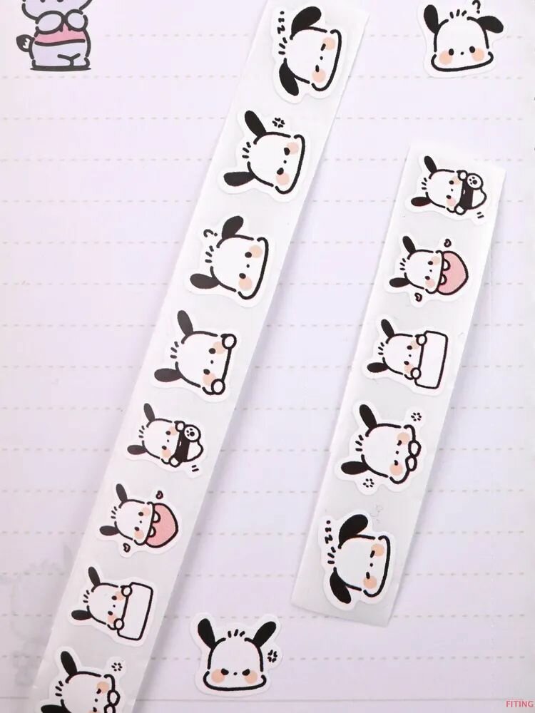 Наклейки Почакко Pochacco маленькие фигурные 500 штук