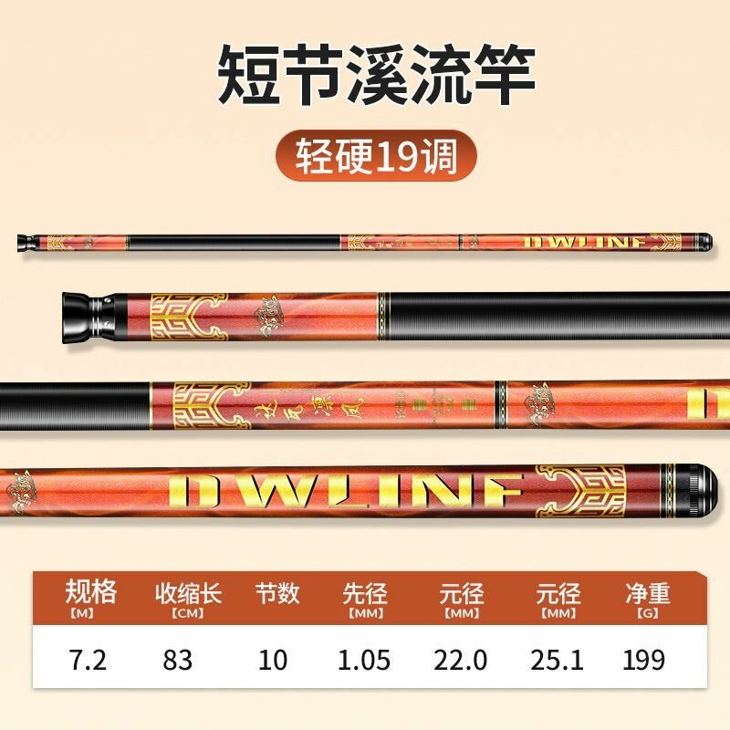 Удочка Lin Feng Stream Rod, короткосекционная, сверхжесткая, строй 28, для ловли карпа и карася, набор удилищ, заводская продажа.