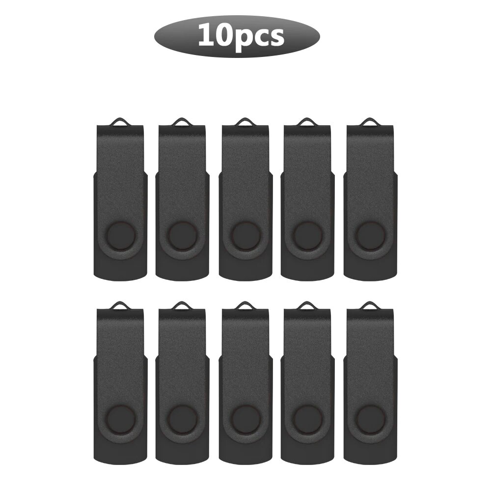 KAWEIDA metal usb flash drives 1GB-64GB 16GB, black 10pcs
