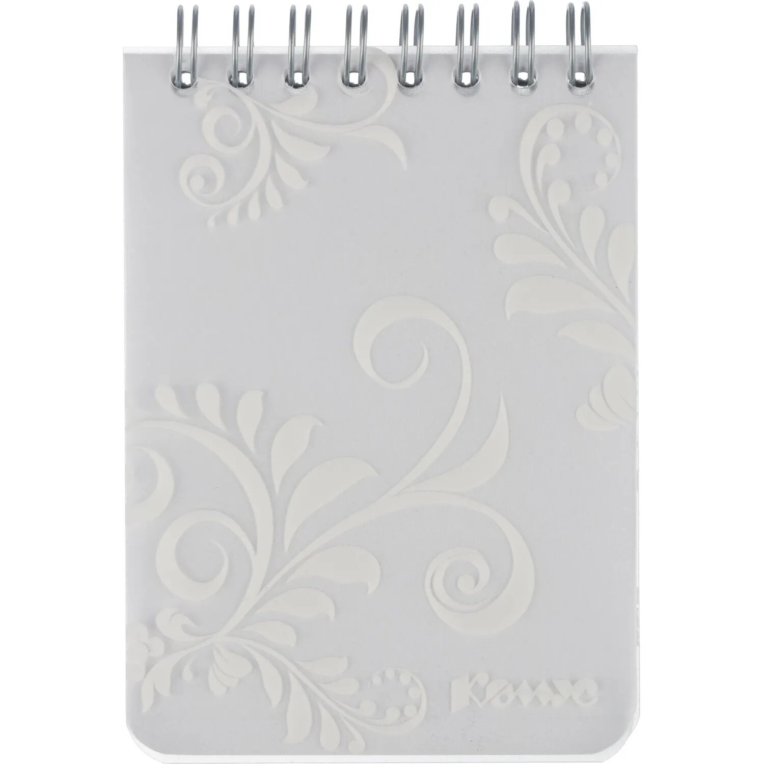 Блокнот Комус Русская серия, А7.50л, евроспираль, белый, клетка,