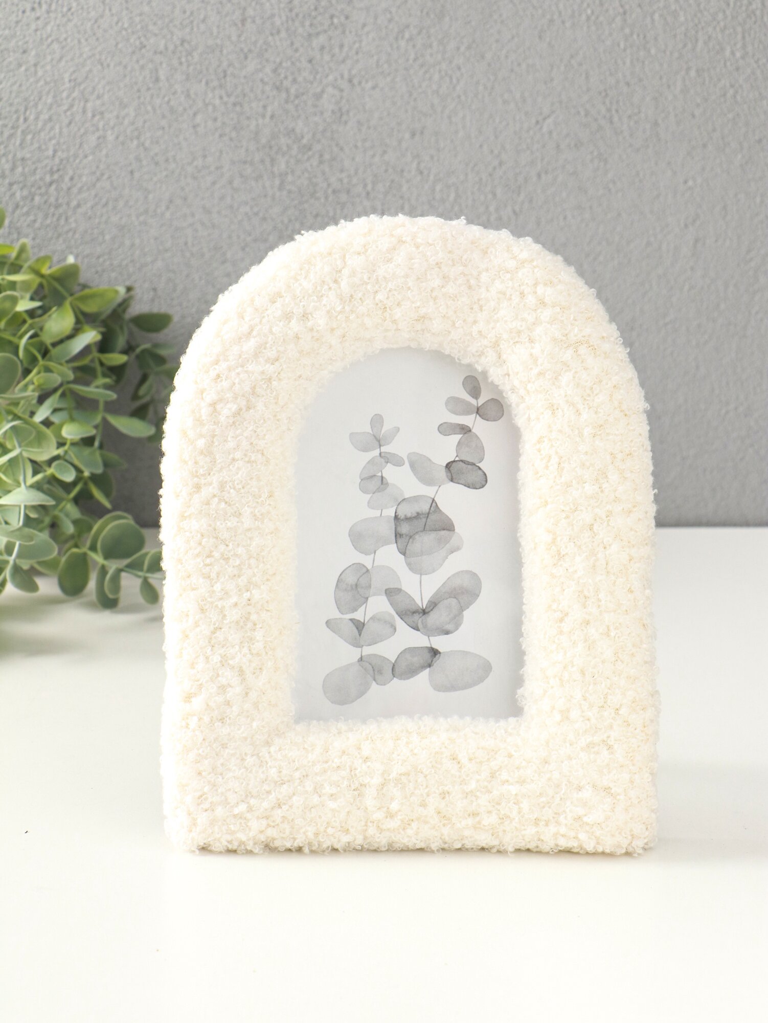 Декоративная плюшевая фоторамка «Тедди» для фото 10х15 см, искусственный мех