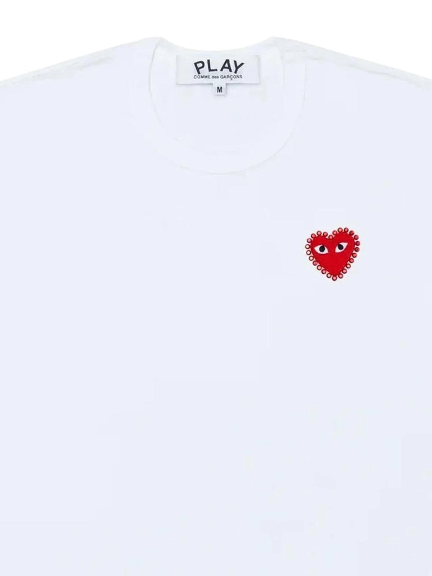Футболка Comme des Garcons PLAY, размер S, белый — фото 1
