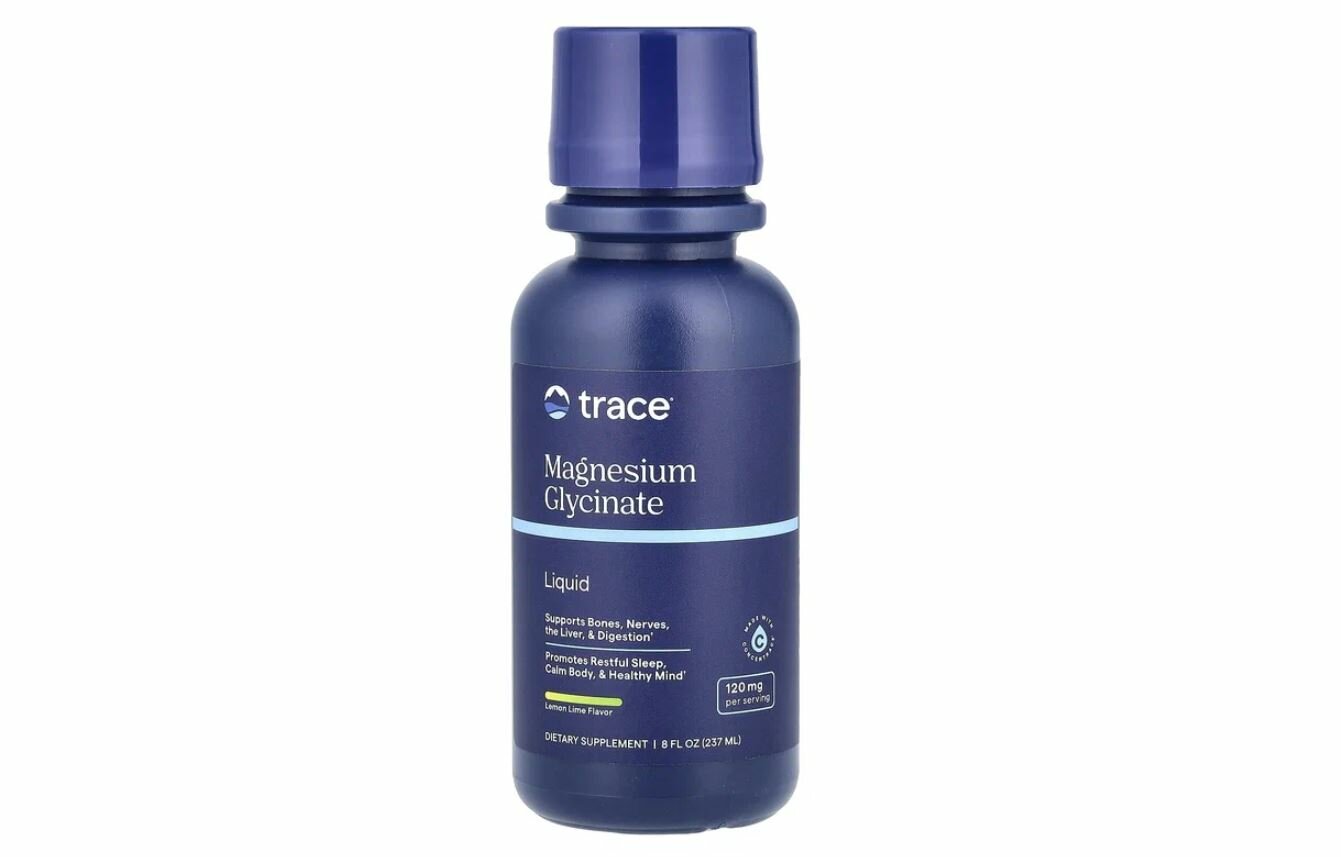 Trace Minerals, Liquid, Жидкий глицинат магния, со вкусом лимон-лайм, 237 мл