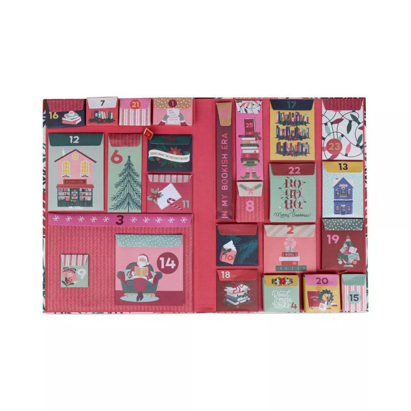 Практичный портативный веселый новый праздничный адвент-календарь для кросс-граничного использования, рождественский адвент-календарь