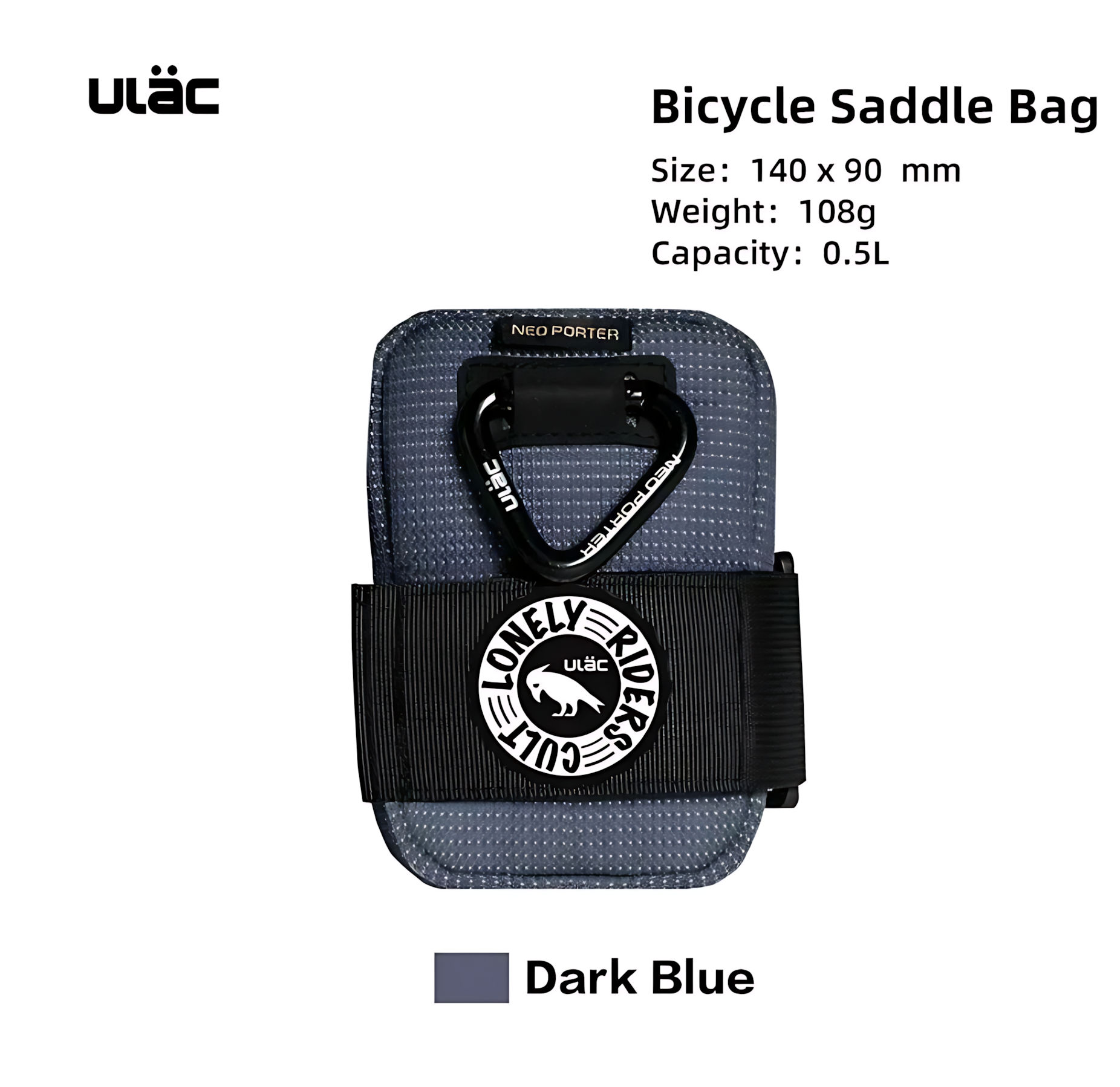 ULAC Нейлоновая седельная сумка PB6 XS 0,5 л Темно-синий, PB6 XS Blue