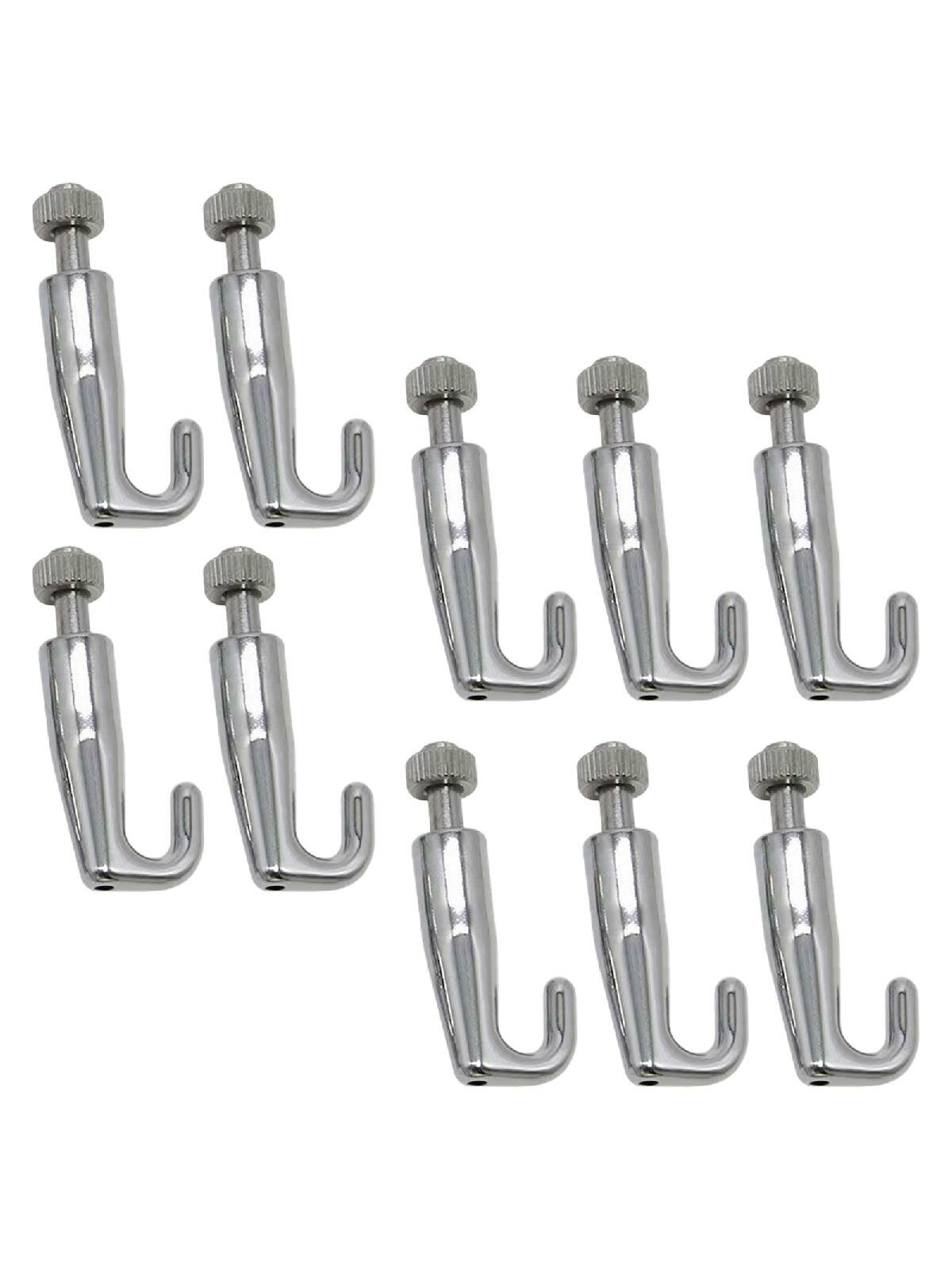 Набор из 10 регулируемых крючков для картин на проволочном канате, вешалки из нержавеющей стали