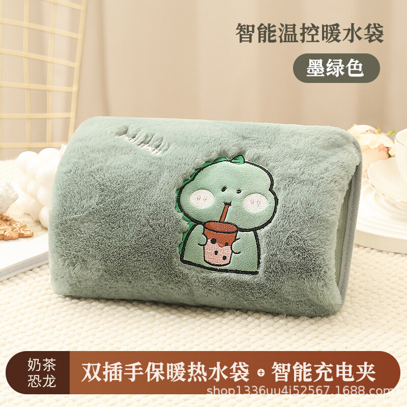 2025 Горячая бутылка с водой, перезаряжаемая, взрывобезопасная, теплая водяная сумка, национальный стандарт, мультяшный плюшевый милый грелка для рук, сумка для грелки, теплая для ребенка