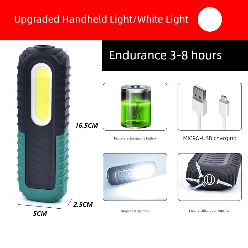 Освещение для ремонта автомобиля, рабочий свет для ремонта автомобиля, светодиодный ручной фонарик с защитой от