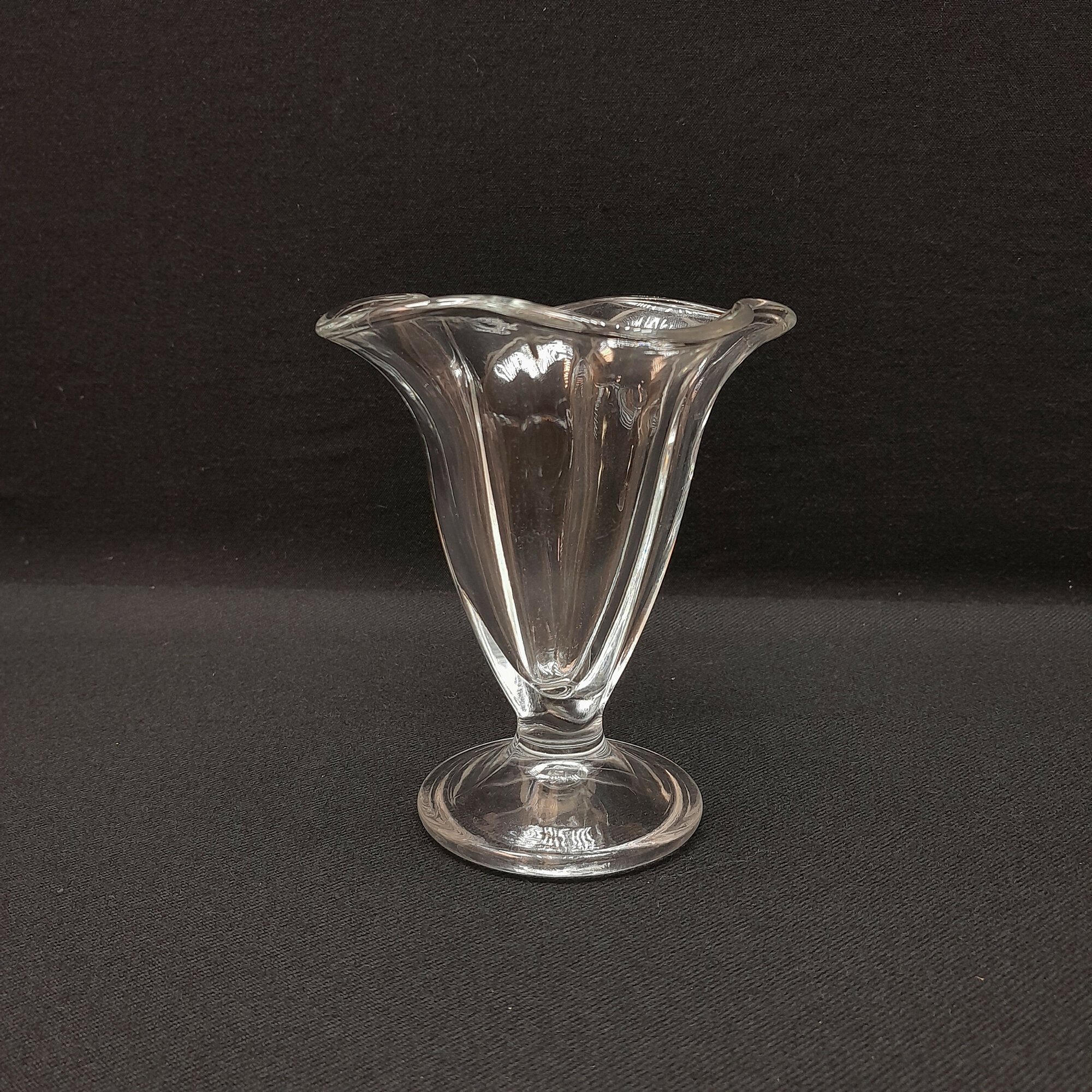 Креманка стекло, высота 12см, винтаж СССР