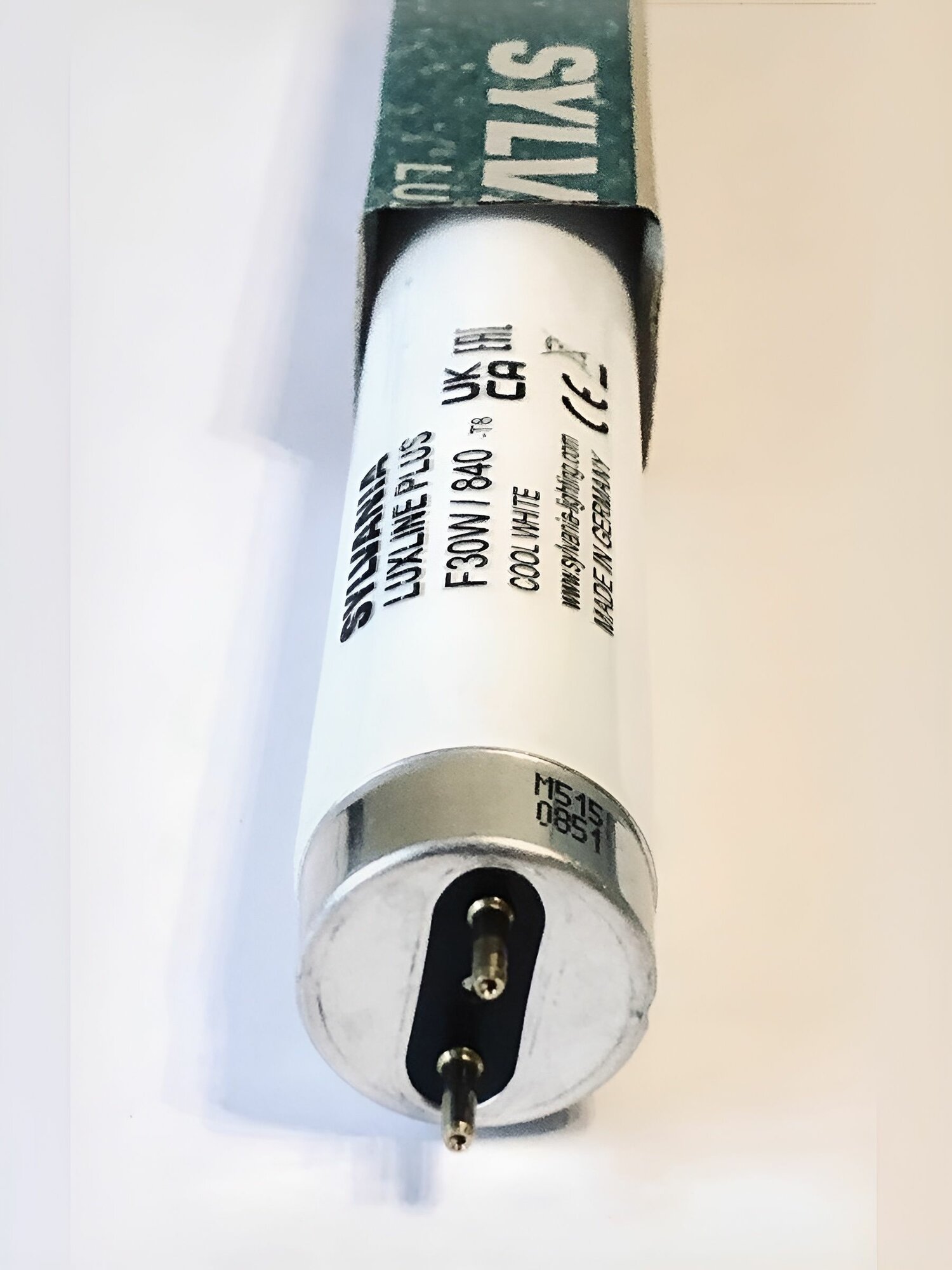 Лампа люминесцентная L 30W/840 (4000K) SYLVANIA LUXLINE PLUS (Германия) длина 895 мм, G13, T8, нейтрально-белый свет