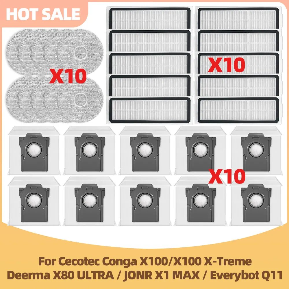 Набор запчастей для Cecotec Conga X100, Deerma X80 Ultra, JONR X1 MAX, Everybot Q11, Set C