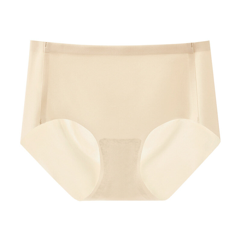 Трусики из ледяного шелка для женщин, бесшовные трусики средней посадки, чистый хлопковый шаг, антибактериальные и дышащие, женское нижнее белье в форме сердца