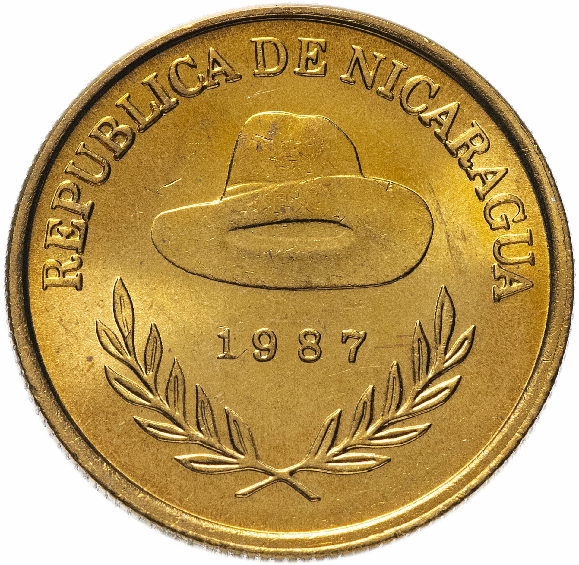 Никарагуа 1 кордоба cordoba 1987, Бронза, в сохранности UNC