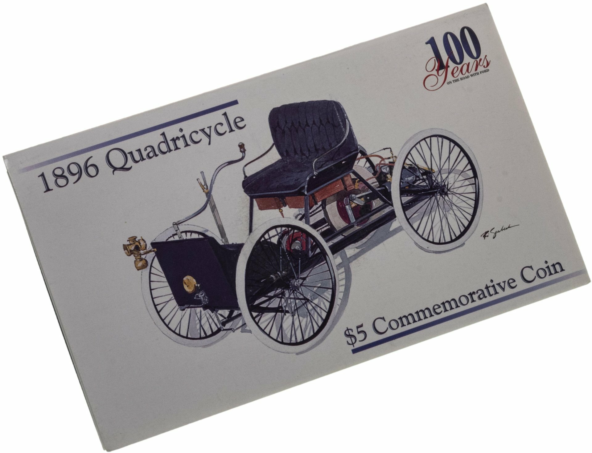 Маршалловы острова 5 долларов 1996 "Автомобиль Форд Модель Quadricycle”, Мельхиор медь-никель, в сохранности UNC