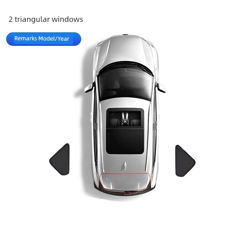 Солнцезащитная шторка для треугольных окон Porsche Cayenne (2006-2010) — Непрозрачная шторка для треугольных окон, 2
