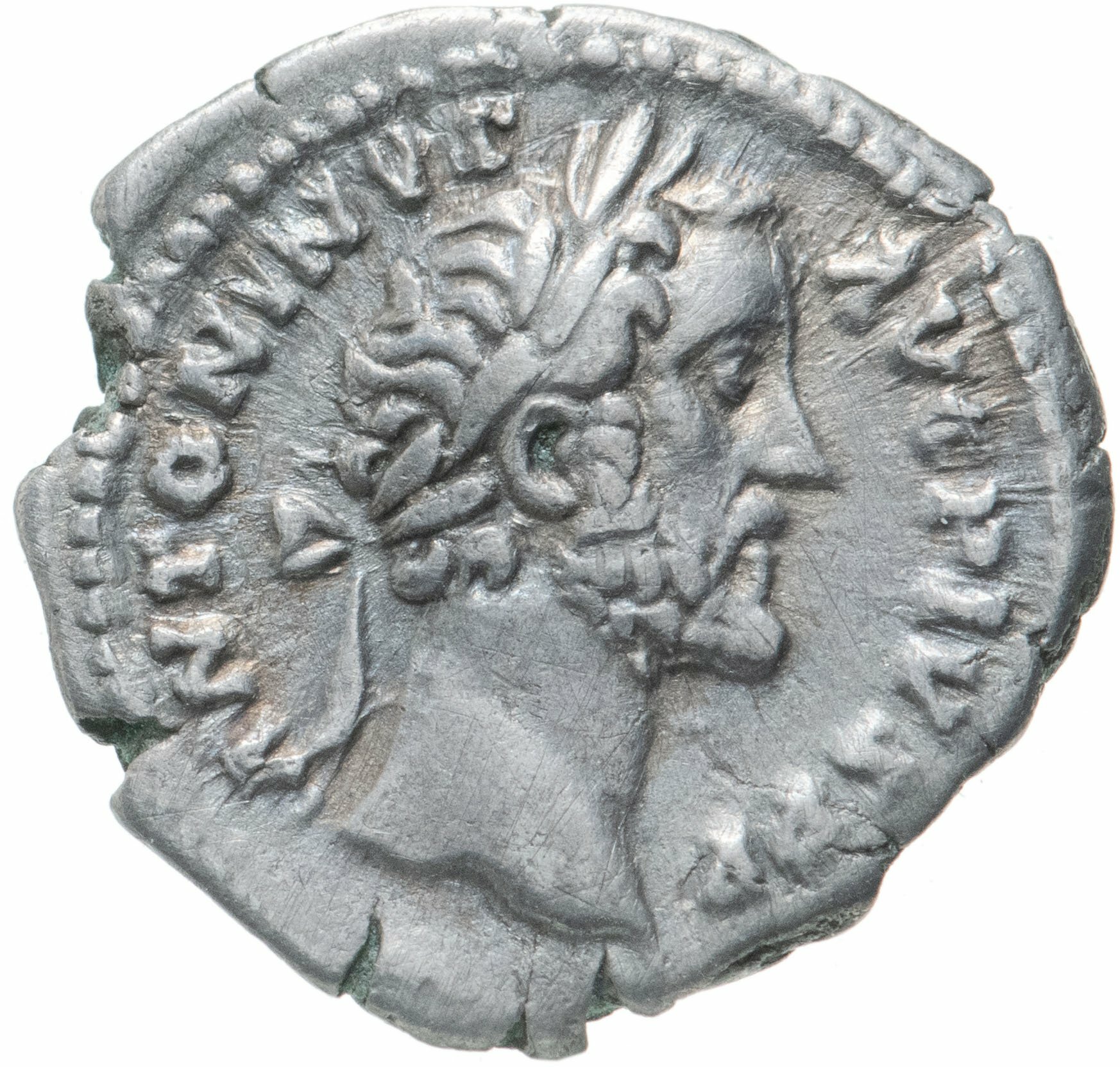 Римская империя, Антонин Пий, 138-161 годы, Денарий бык, Серебро, в сохранности VF-XF