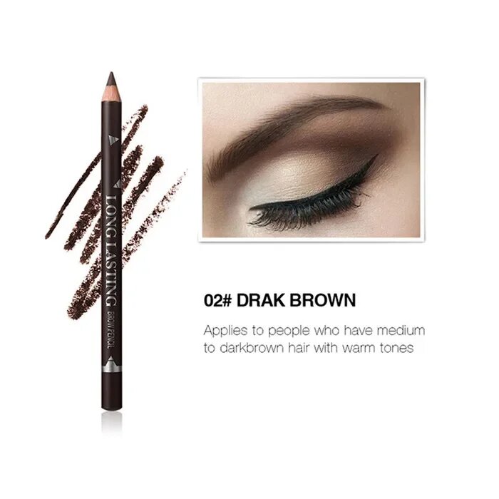 Карандаш для бровей Drak Brown 02, 1 шт