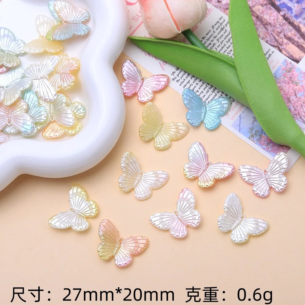 Кабошоны бабочки из резины 30 шт
