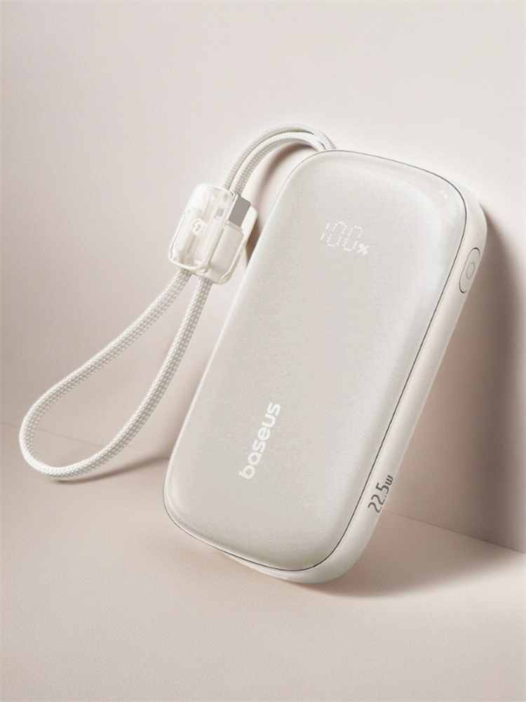 Baseus Внешний аккумулятор Baseus EnerFill FC21 QPow 3 Ultra Power Bank 20000mAh 22.5W c кабелем Type-C, Lightning PPFLS-2022 (E0027M01) серебристый