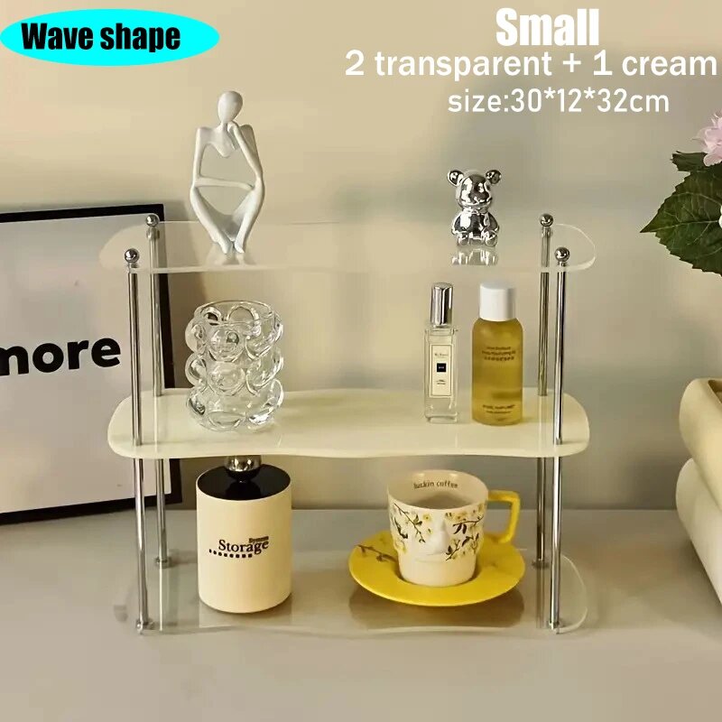 Акриловая этажерка Wave Cream 30x12x32 см