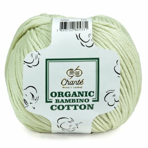 Пряжа Chante Organic Bambino Cotton 2045 (5 мотков по 50г/120м) нежная фисташка