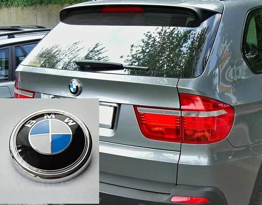 BMW E70 X5 Задняя дверь багажника значок(белый-синий)
