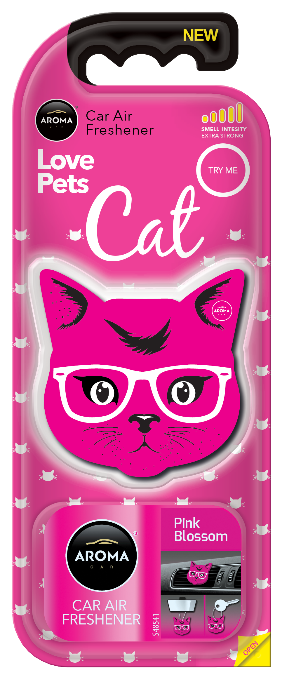 Ароматизатор полимерный Aroma Car CATS (Cat Pink Blossom) (10,5g)