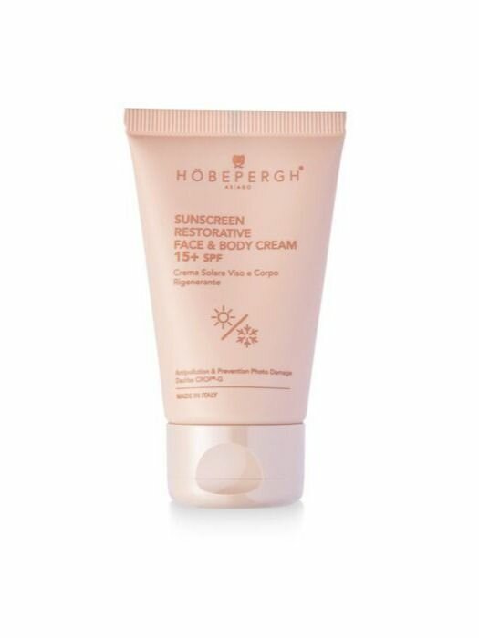 HOBE PERGH Sunscreen Restorative Face & Body Cream 15+ SPF - Солнцезащитный восстанавливающий крем для лица и тела с SPF 15, 150 мл