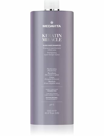 Шампунь для волос medavita keratin miracle sleek hair shampoo, 1250 мл