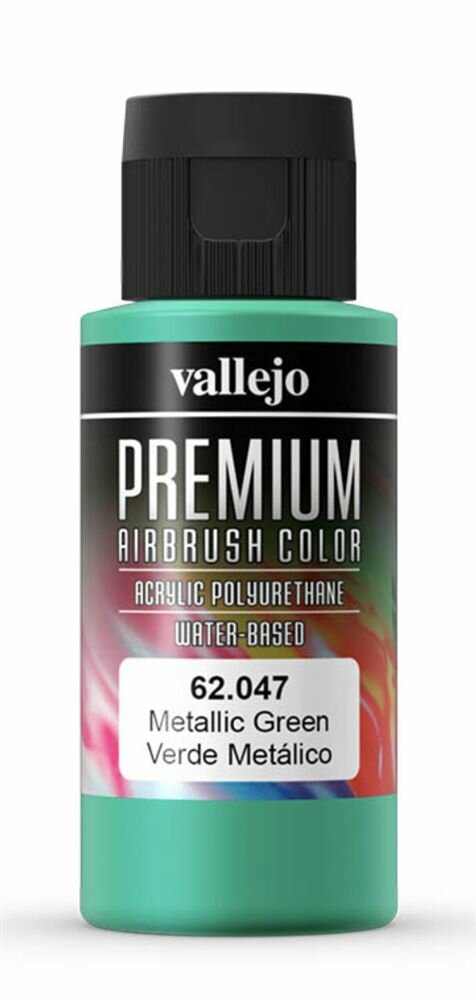 Краска 62047 Premium Color - P-M Metallic Green 60 ml. Vallejo 62047