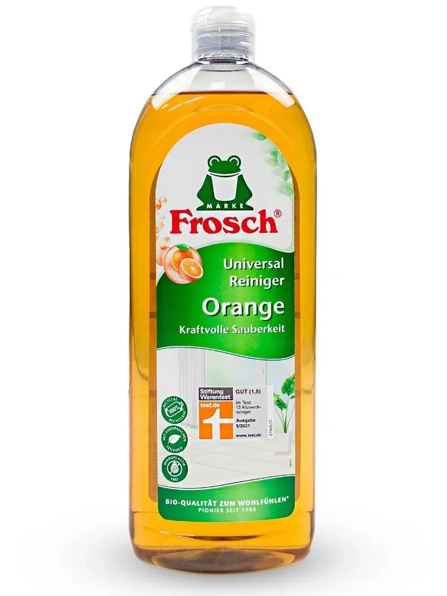 Очиститель Frosch "Апельсин", для сантехники и плит, антибактериальный, 750мл