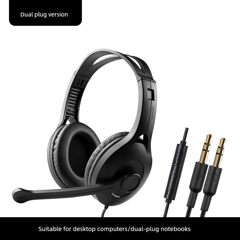 Edifier K800 Проводные наушники с двойным разъемом для ПК, высококачественный звук, эргономичный дизайн для