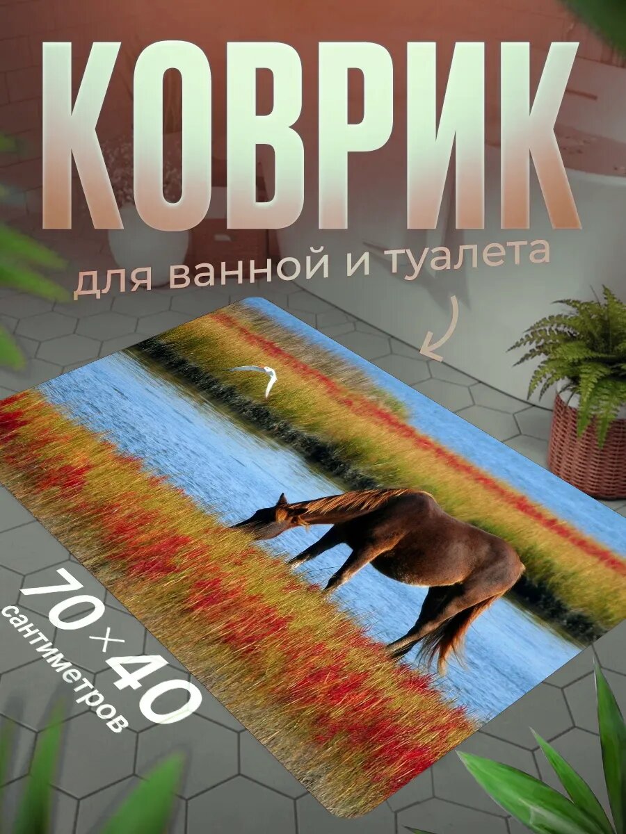 Коврик для ванной противоскользящий влагостойкий 70 на 40