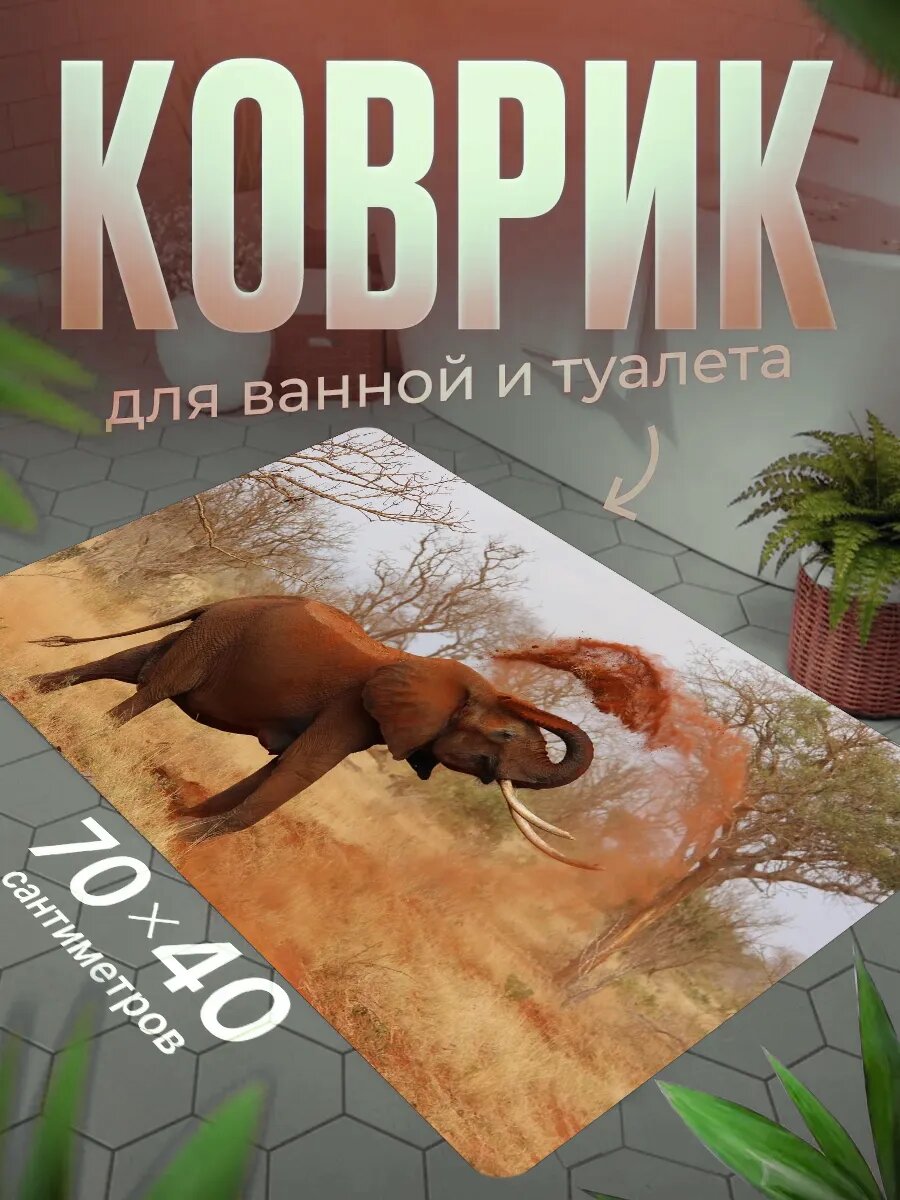Коврик для ванной противоскользящий влагостойкий 70 на 40
