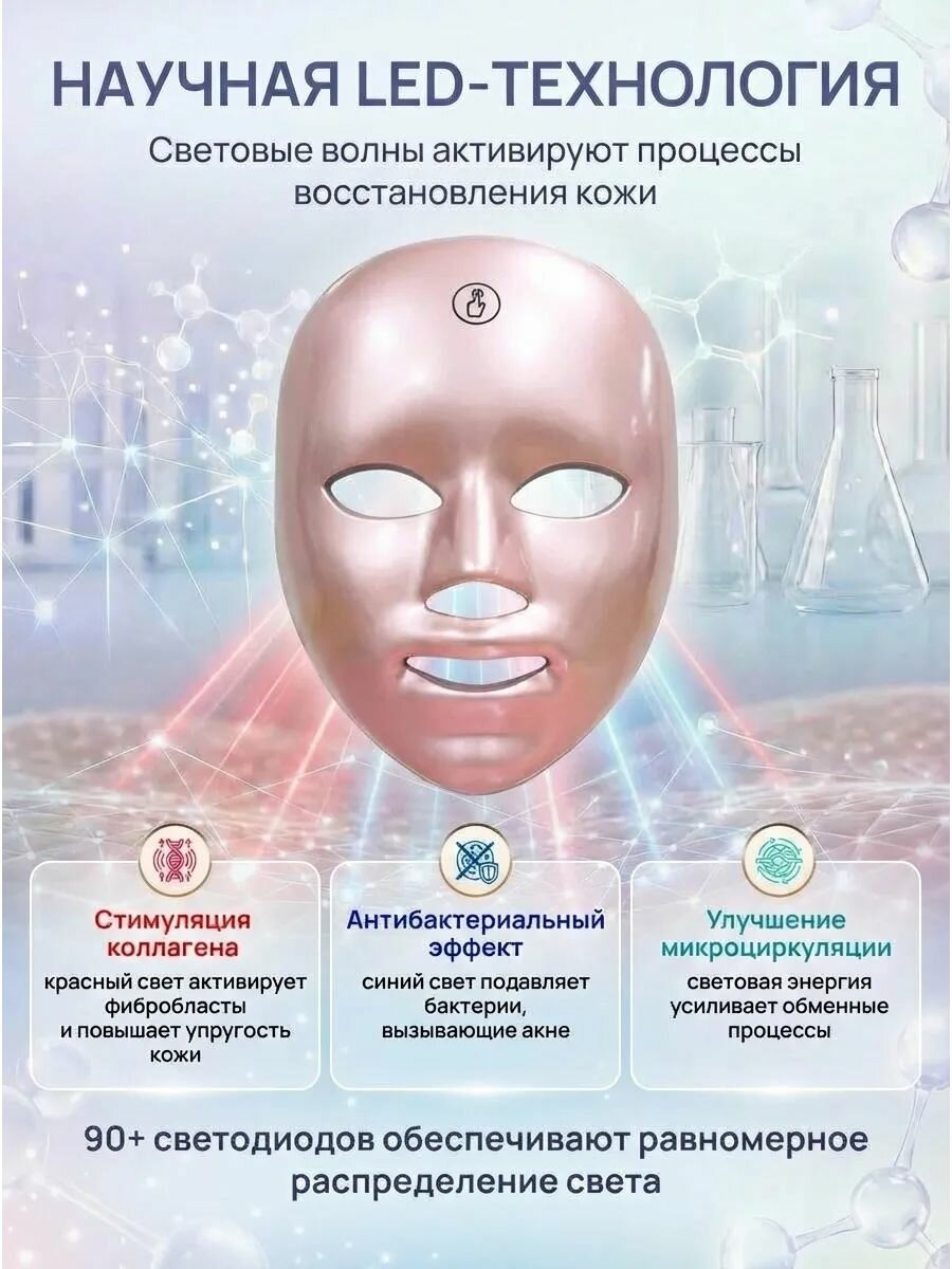 LED маска для лица светодиодная