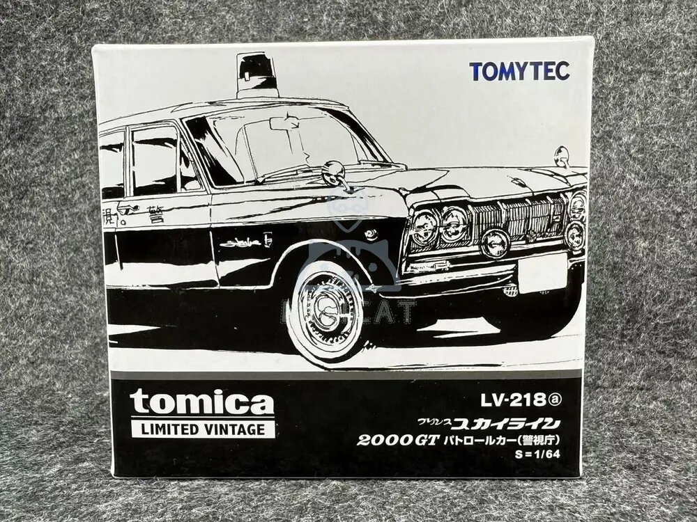 Машинка 2511 TOMYTEC 1:64 TLV LV-218a Nissan skyline 2000GT Police Department Patrol Car Die-cast Alloy Model Collection Toy Children Gifts