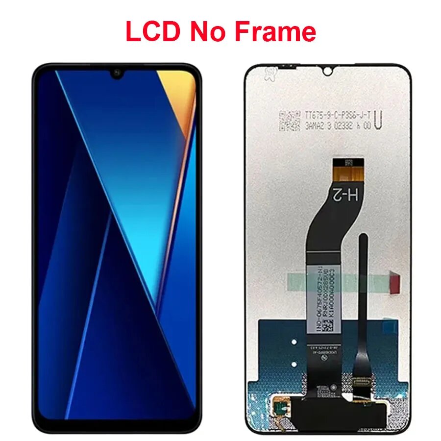 6,74-дюймовый ЖК-дисплей для Xiaomi Poco C65, сенсорная панель, дигитайзер, запасные LCD No Frame