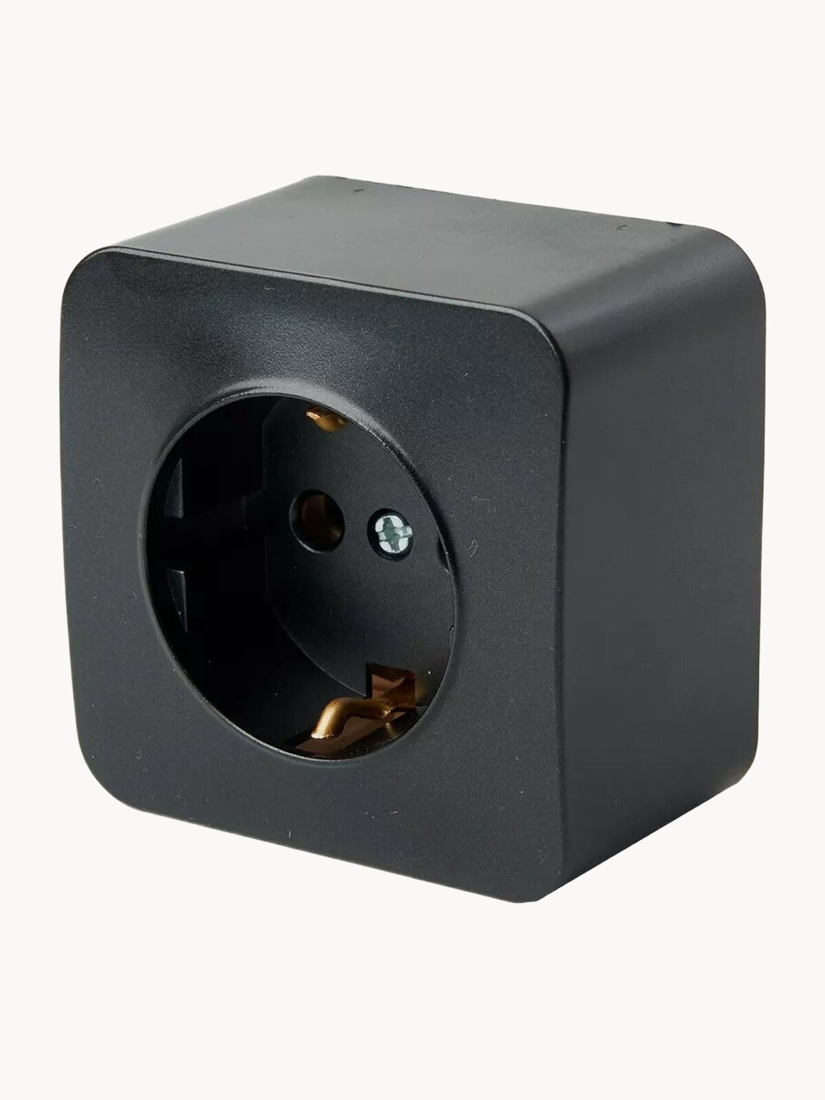 Розетка STEKKER София, накладная, с заземлением, 1 гнездо, черный