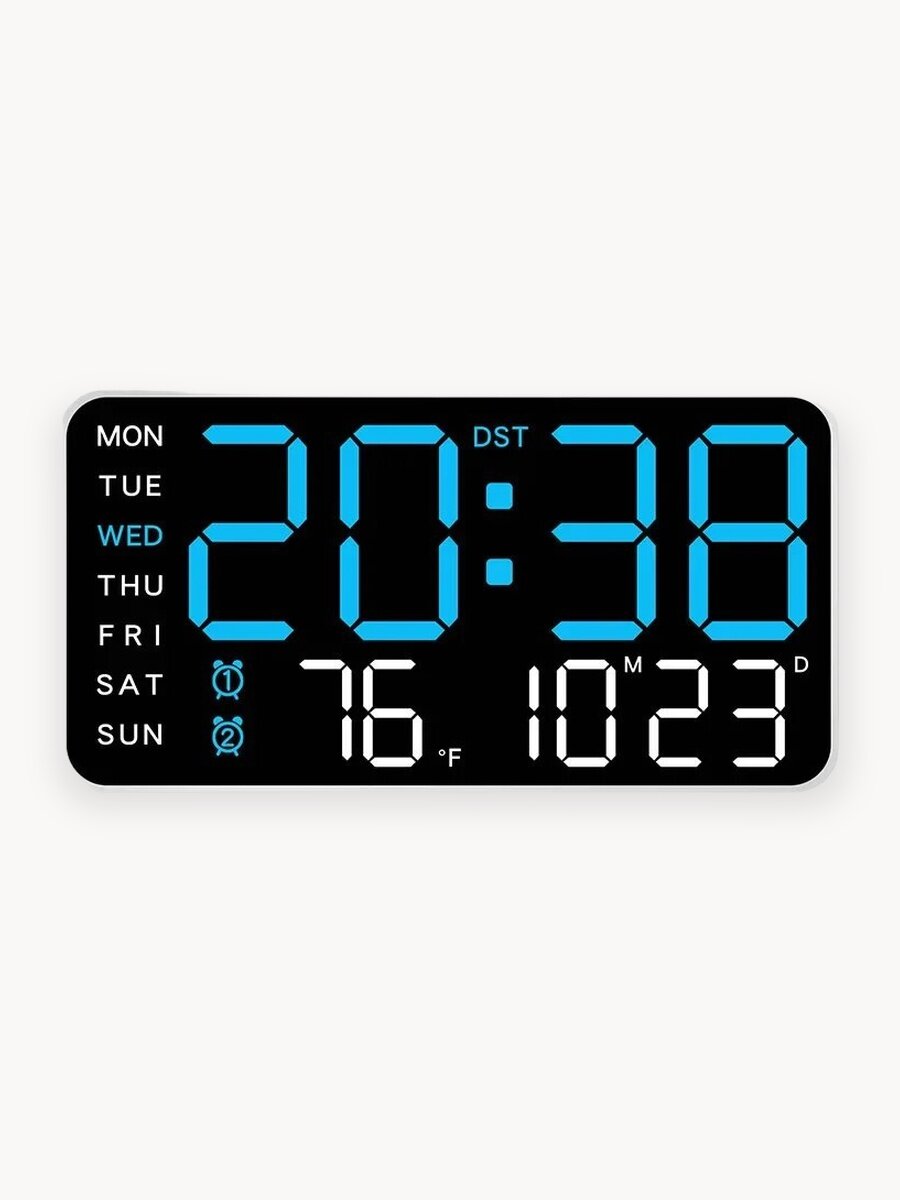 Настенные часы Xiaomi Youpin, светодиодные, с будильником, синие