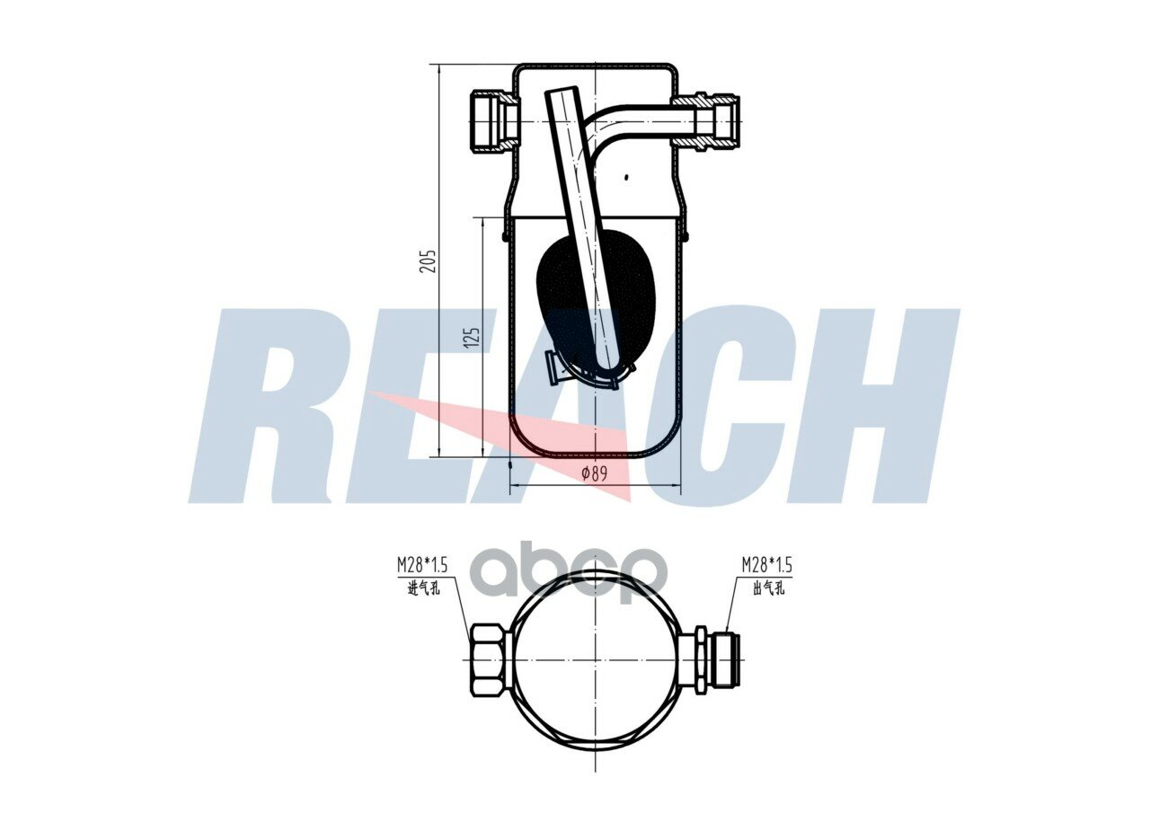 Осушитель VW PASSAT 96-00 REACH арт. 1.71.12069
