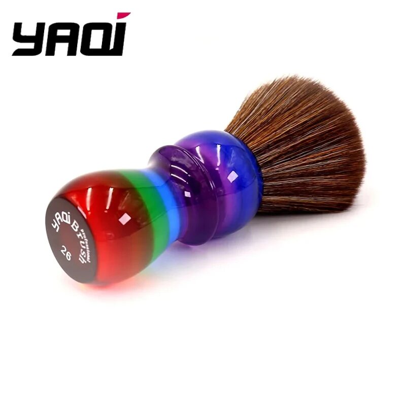 YAQI 26 мм кисть для бритья радужно-коричневая синтетика