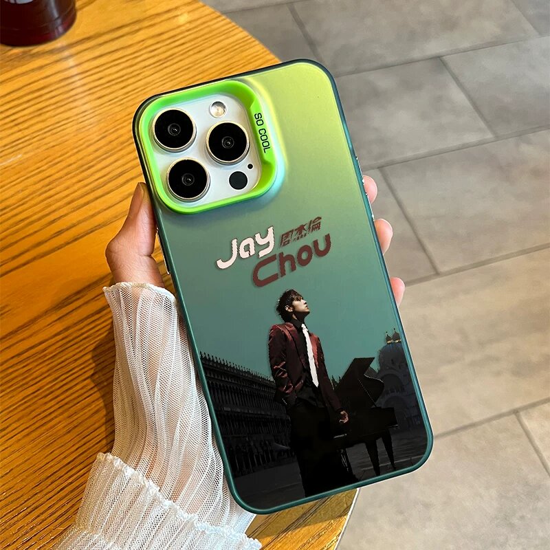 Чехол для iPhone 16 Pro с мягкой кромкой и твердой задней панелью, дизайн Ноябрь Шопен, зеленый цвет