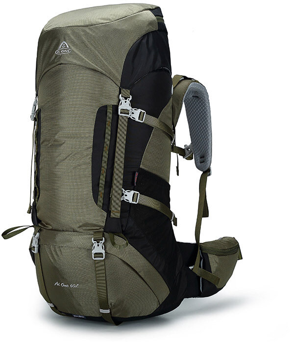Рюкзак Ai-one 8125A Army green туристический 60л. с чехлом от дождя