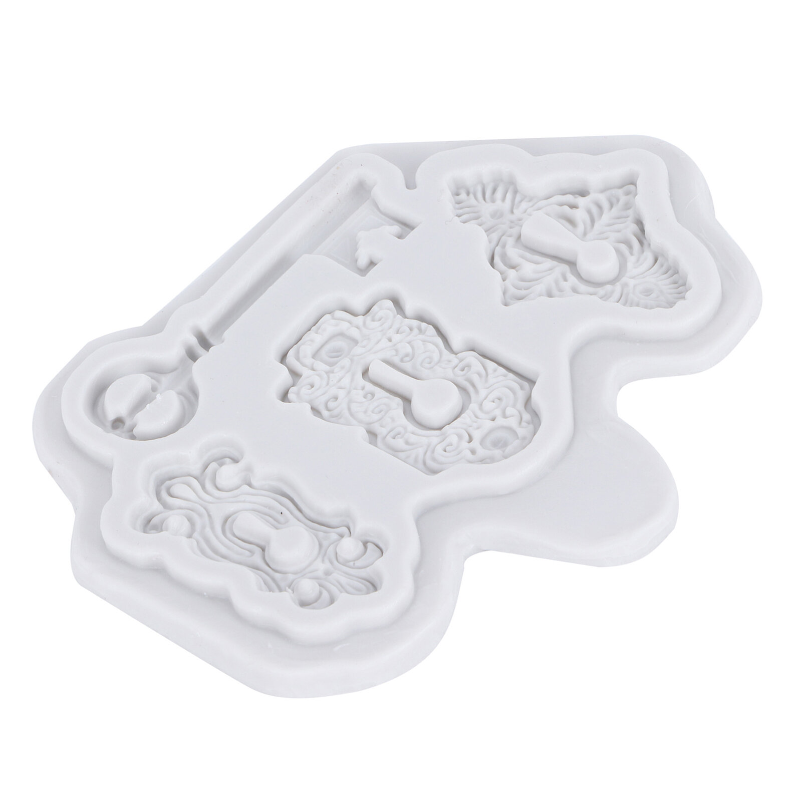 Силиконовая форма для замочной скважины с ключом, форма для помадки, шоколада, инструменты для украшения торта, 50-1767, серый