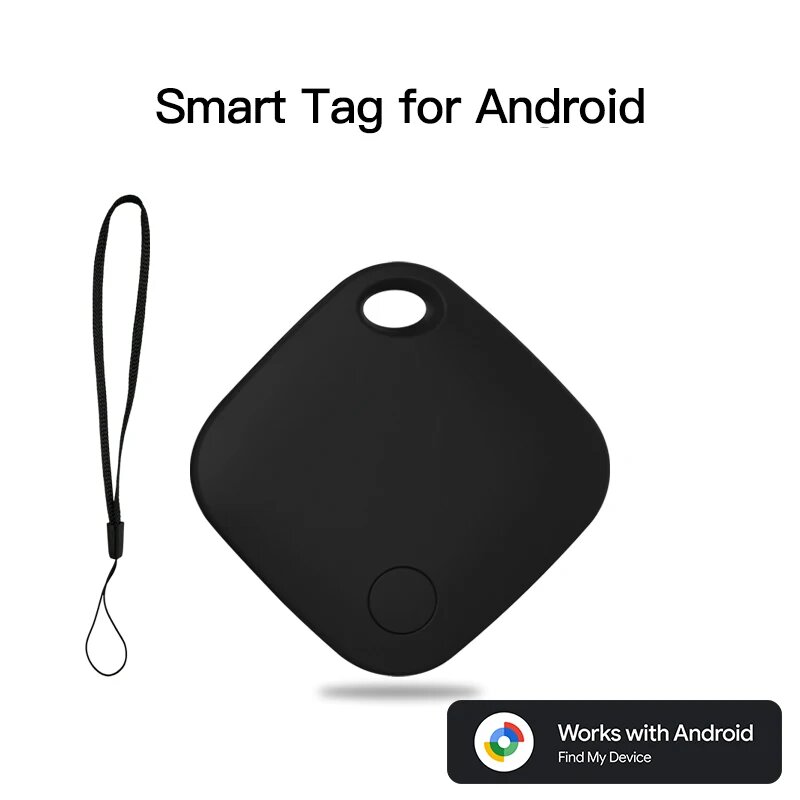 Bluetooth GPS-трекер для устройств Android, тег работает с Google Find My App, поиск Black-1pcs